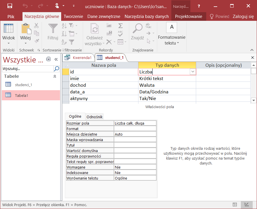 Przeczytaj - Definiowanie schematu bazy danych w języku SQL, etap I ...